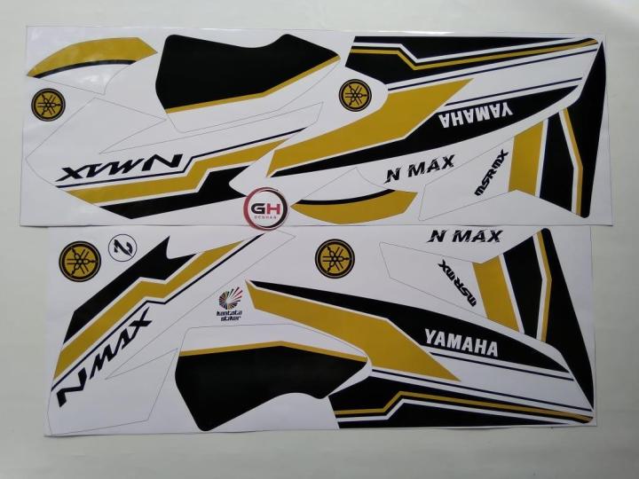 striping motor yamaha nmax variasi putih gold | Lazada Indonesia