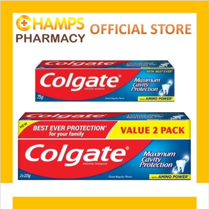 COLGATE MAXIMUM CAVITY PROTECTION GREAT REGULAR FLAVOUR WITH AMINO ...