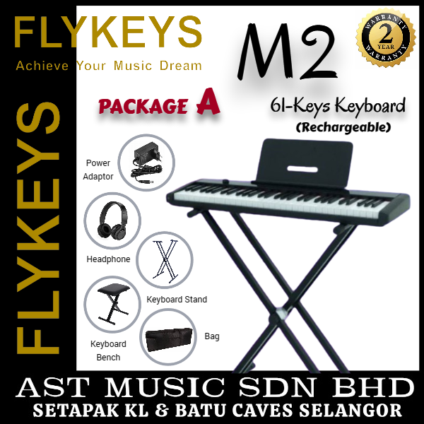 Flykeys M2 61-Keys Rechargeable Keyboard (m2) – Package A & B | Lazada