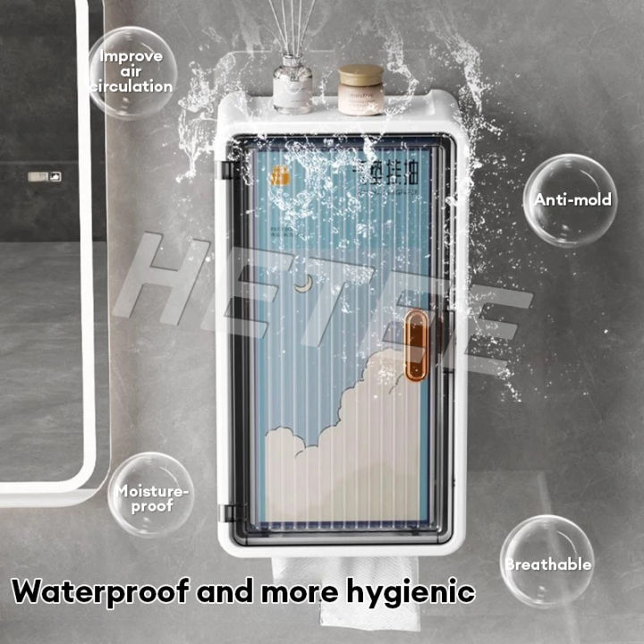 SALVO Wall-mounted Tissue Box Transparent High-Value Shelf Perforation ...