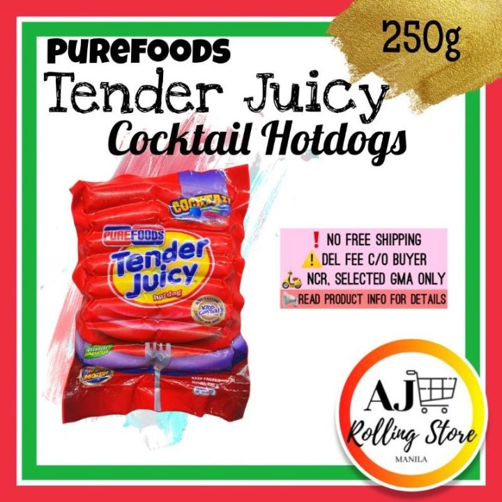 ☃ Purefoods Tender Juicy Cocktails Hotdogs 250g Pack | Lazada PH