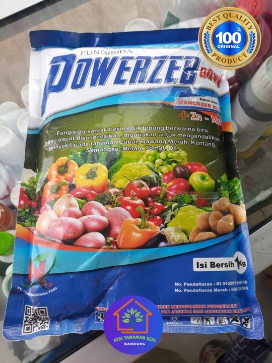 COD Fungisida Fowerzeb 80 wp Mancozeb Biru + Zn + Mn 1 Kg | Lazada ...