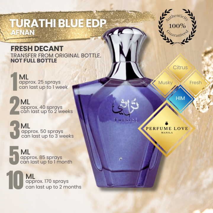 PERFUME DECANT Afnan Turathi Blue | Lazada PH