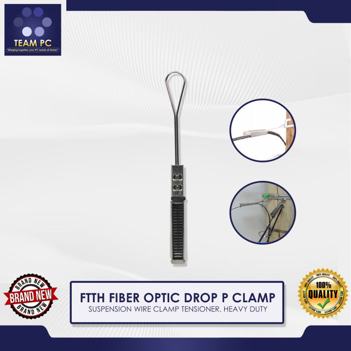 FTTH FIBER OPTIC DROP P CLAMP, SUSPENSION WIRE CLAMP TENSIONER, HEAVY ...