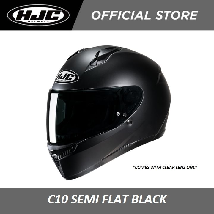 HJC Helmets C10 Semi Flat Black | Lazada PH