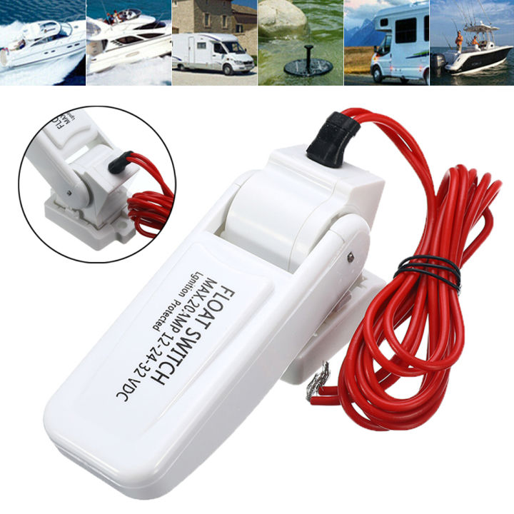 12v Automatic Electric Boat Marine Bilge Pump Float Switch Water Level Controller DC Flow Sensor ...