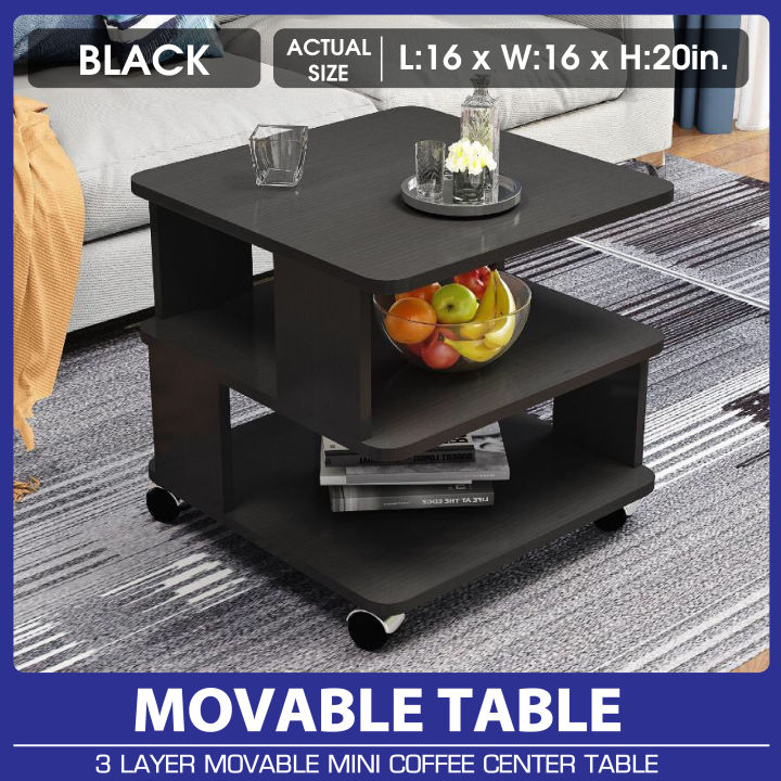 EMBRACE PH Movable Coffee Table Living Room Center Table Bedroom Side ...