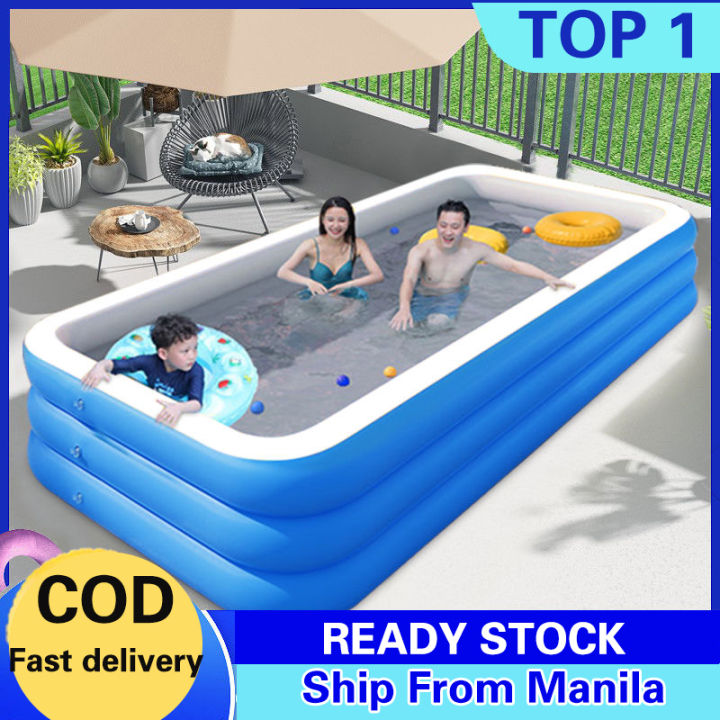 【Free Air Pump】Inflatable Swimming Pool Kids Swimming Pool Baby ...