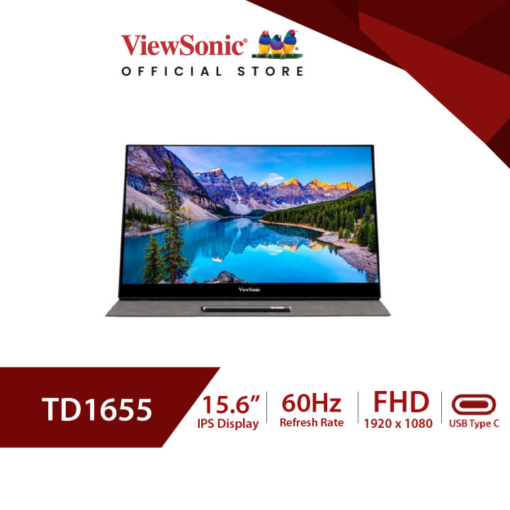 ViewSonic Monitor TD1655 Touch Portable / 15.6" / IPS / 60 Hz / 6.5 ms ...