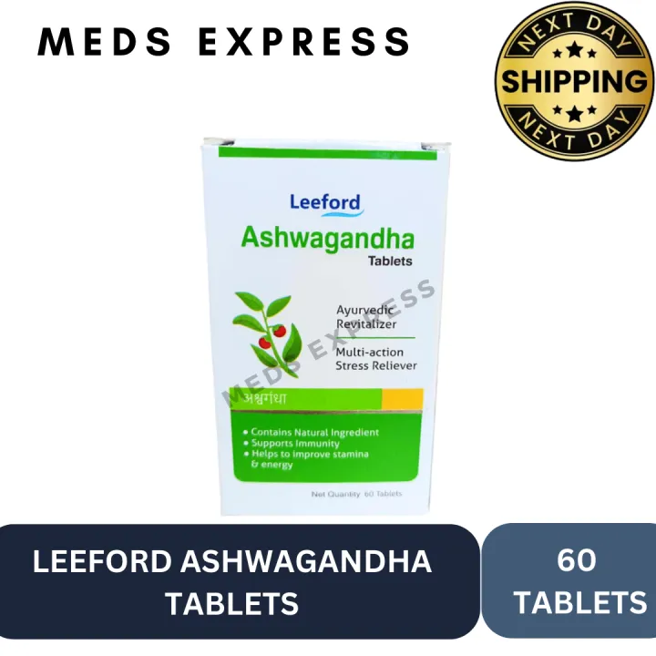 Ashwagandha Tablet Supports Immunity l Leeford l 1 Bottle 60 Tabs ...