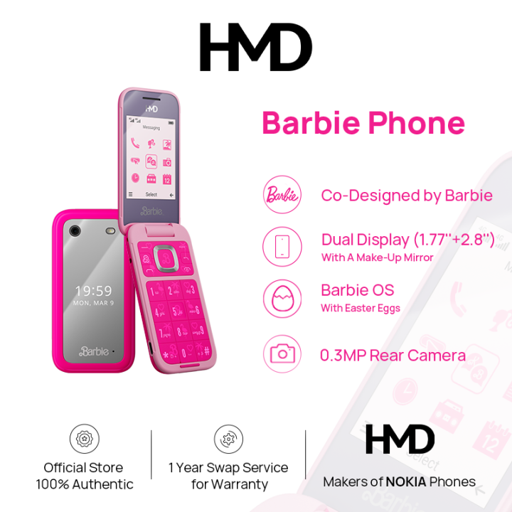 HMD Barbie Flip Phone 4G with Fancy Box HMD X Barbie | Lazada Singapore