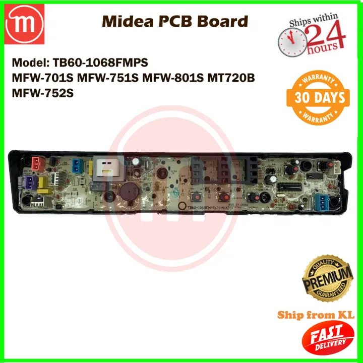 MIDEA WASHING MACHINE PCB BOARD MFW-701S MFW-751S MFW-801S MT720B MFW ...