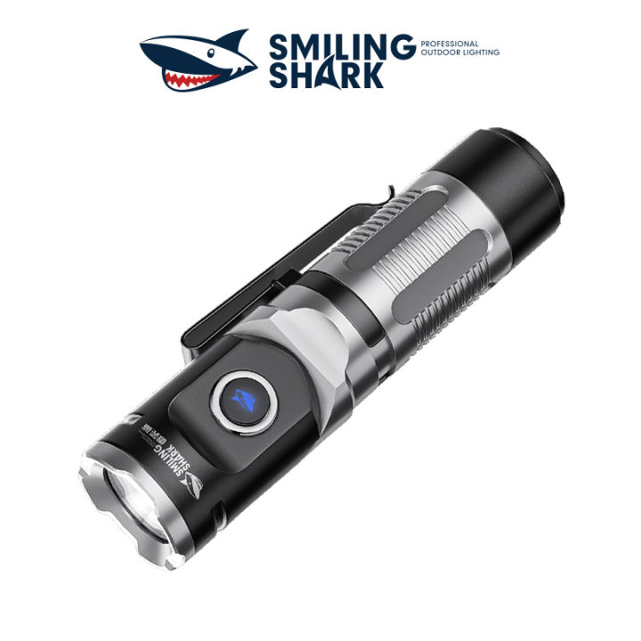 Smiling Shark ES15 Right Angle Flashlight 90°Twist Magnet Charging 90 ...
