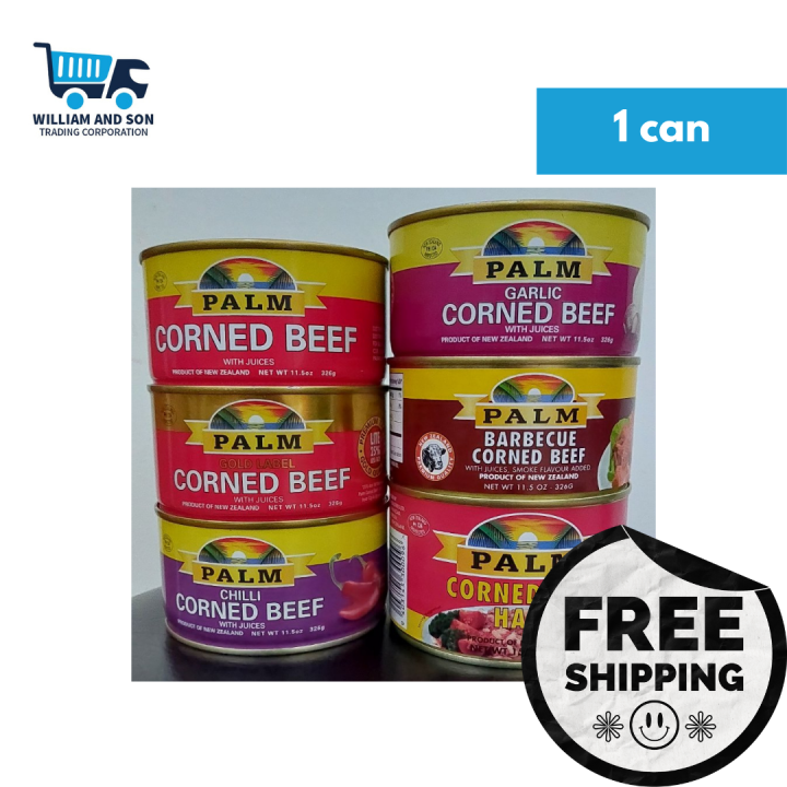 Palm Corned Beef (Orig, BBQ, Chili, Gold, Garlic, Hash) | Lazada PH