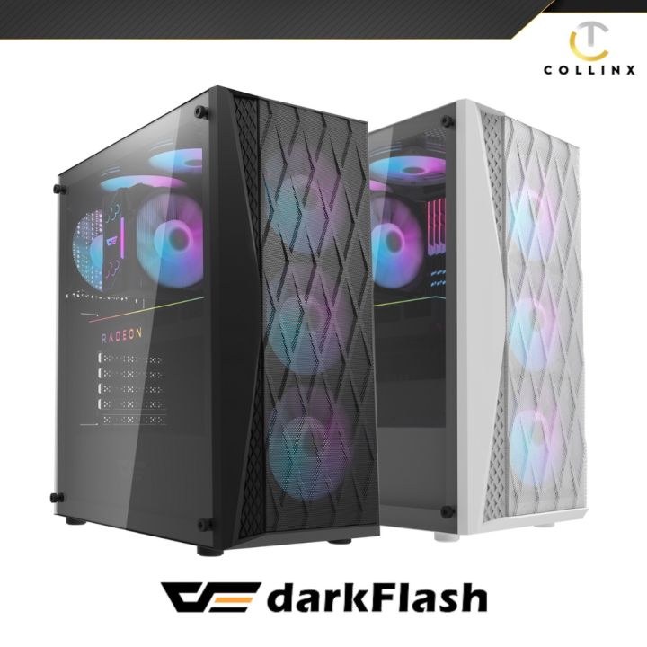 DarkFlash DK352 Mesh Gaming Case | Black White | Free 4 RGB Fans ...