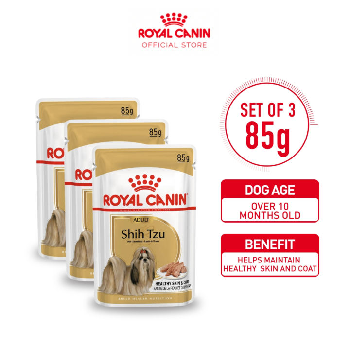 COD Royal Canin Shih Tzu Adult Wet Food 85g - 3 Pouches | Lazada PH