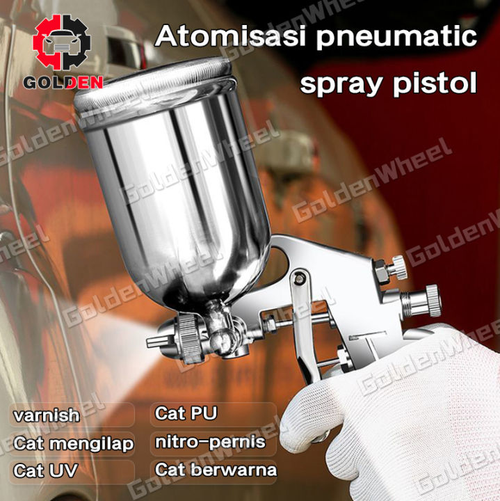 K3 Spray Gun Spet Cat Angin Mesin Kompresor F75 Tabung Atas 400ml Alat ...