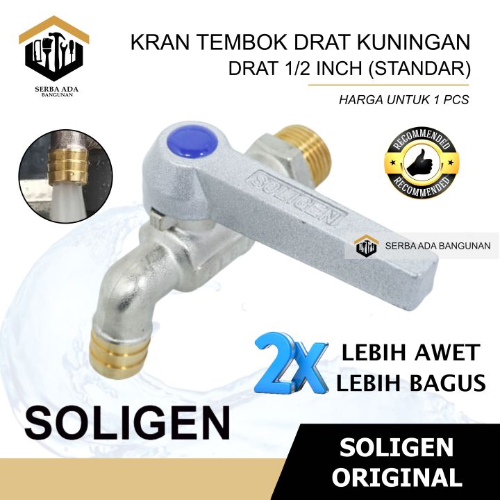 Kran Taman Kuningan Soligen Keran Air A08 A 08 Engkol Bola 1/2" 1/2 ...