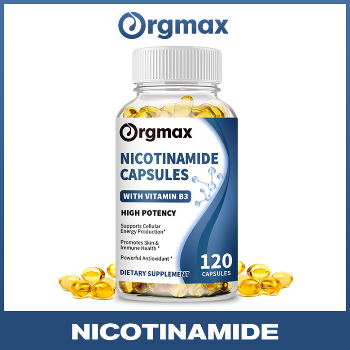 Orgmax Nicotinamide 500mg Capsules With Vitamin B3 Help Skin Cell