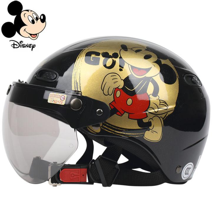Taiwan EVO Golden Mickey Black Harley Electric Motorcycle Helmet Men's ...
