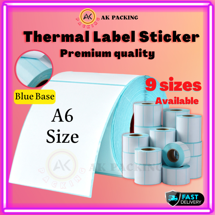 Thermal Label Sticker A6 Thermal Sticker Thermal Paper Barcode Label ...