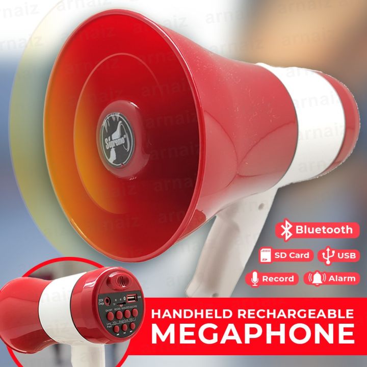 Handheld Rechargeable Megaphone Portable 20Watts Bluetooth, Talk ,Siren ...