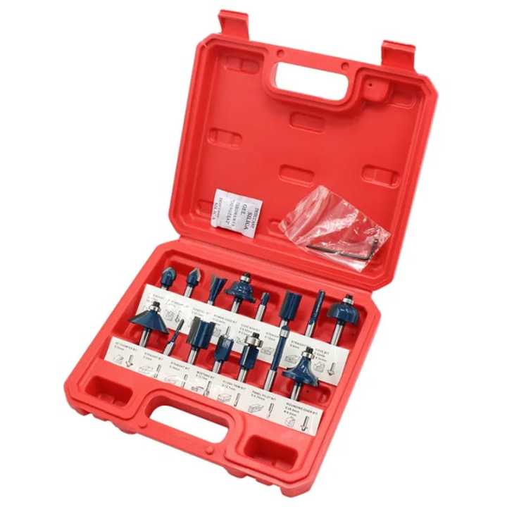 Mata Mesin Profil Router Bit Set 12 Pcs 1/4" Untuk Membentuk Kayu Free ...