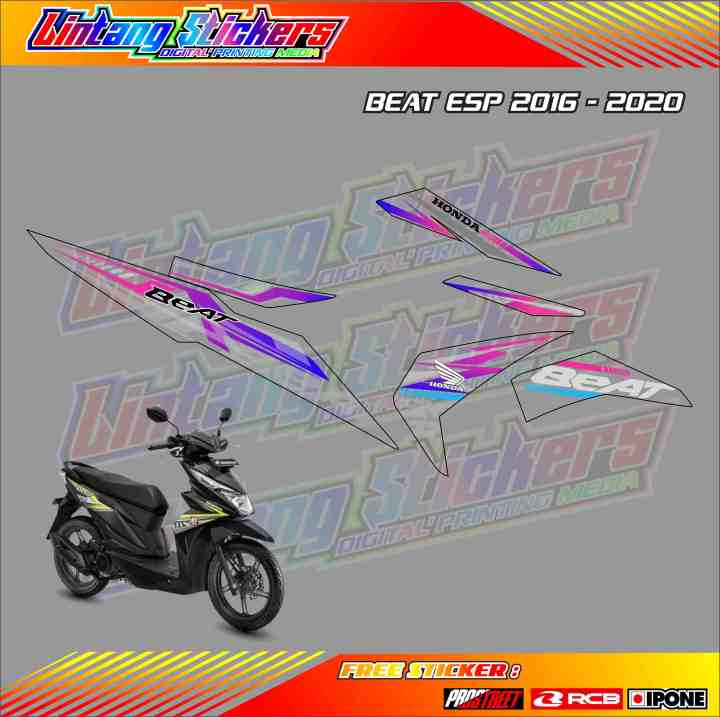 STRIPING VARIASI MOTOR HONDA BEAT ESP / STICKER LIST HONDA BEAT ESP ...