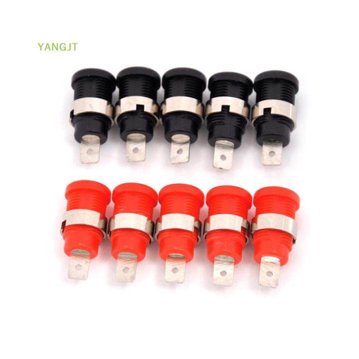YANGJT 10Pcs 4mm Banana Female Jack Socket Panel Mount Binding Post ...