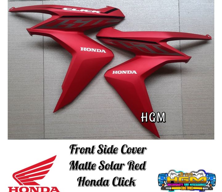 LEFT/RIGHT FRONT SIDE COVER MATTE SOLAR RED HONDA CLICK 150i V2 | 64600 ...