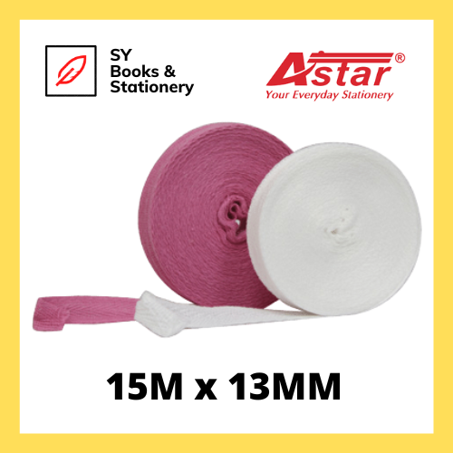 ASTAR Cotton Tape 15m x 13mm (White / Pink) / Tali Barut / Tali Ikat ...