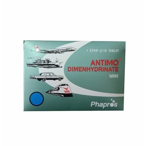 Antimo Dimenhydrinate Tablet 1 Strip isi 10 Tablet 10 Tab | Lazada ...