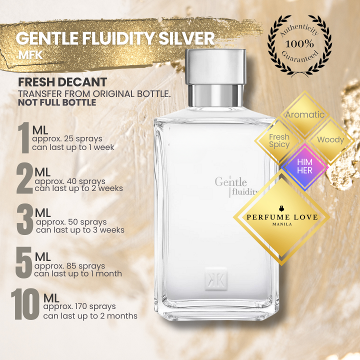 PERFUME DECANT MF K Gentle Fluidity Silver | Lazada PH