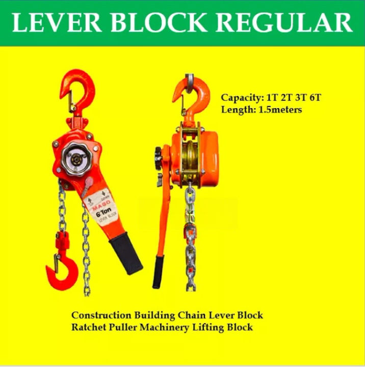 1T 2T CHAIN BLOCK LEVER BLOCK RATCHET PULLER LEVER CHAIN HOIST MANUAL ...
