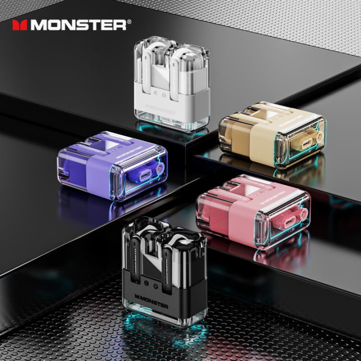 ต้นฉบับ Monster XKT12 หูฟังไร้สายที่แท้จริงหูฟังบลูทูธ HIFI หูฟังลด ...