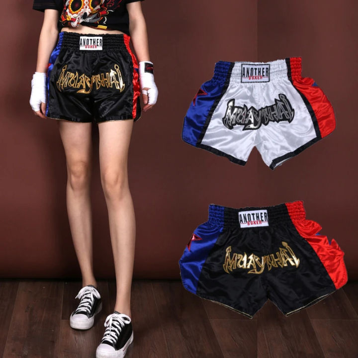 Another Boxer Unisex Muay Thai Boxing Shorts Breathable MMA Kickboxing ...
