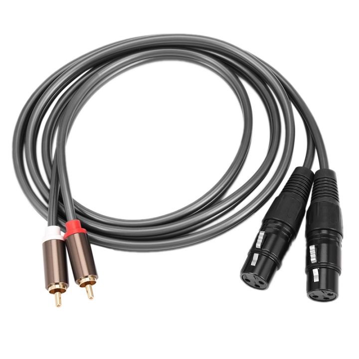 Dual Female Xlr to Rca Cable,Heavy Duty 2 Xlr Female to 2 Rca Male ...