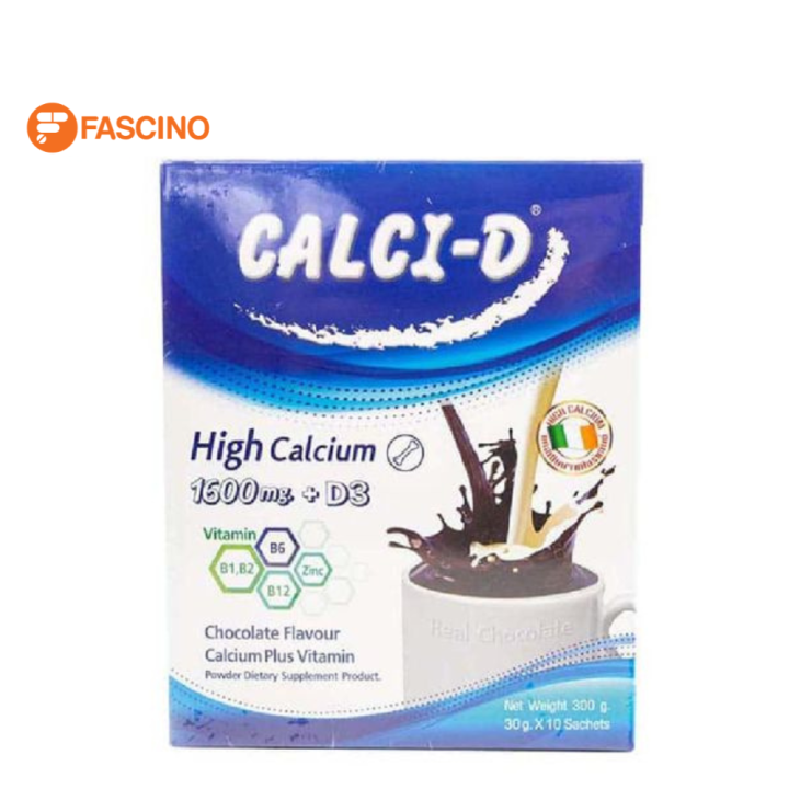 Calci-D High Calcium รสช็อคโกแลต 30 กรัม 10 ซอง | Lazada.co.th
