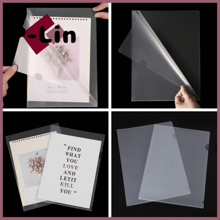 P-LIN 1/5PCS L Shape A4 File Folder Transparent File Classify Document ...