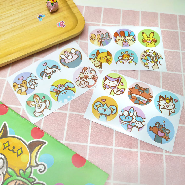 [READY STOCK] [Set of 5] Pokemon Cute Sticker Seal Decoration Material ...