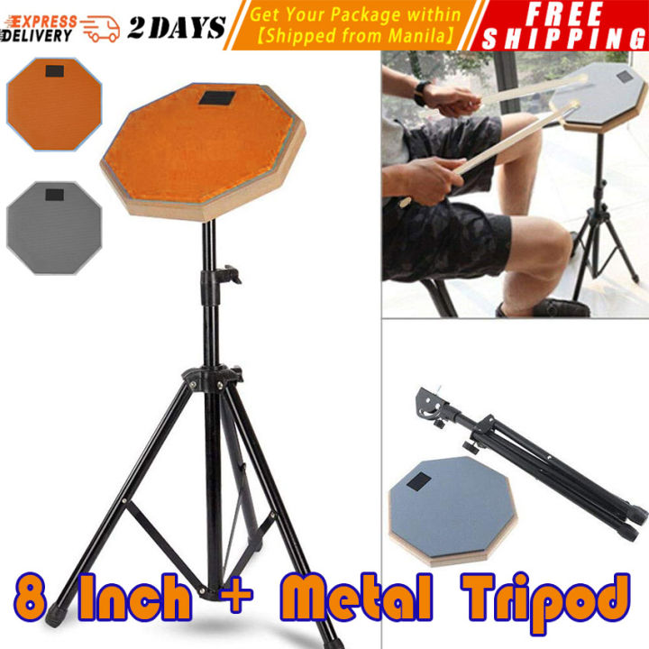 【Local inventory】 8 Inch Rubber Wooden Dumb Drum for Beginner Practice ...