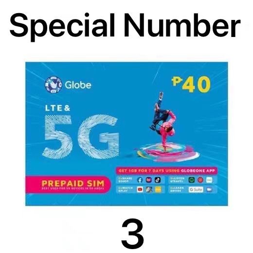 (Special Number)Globe 5G LTE Tricut Sim Card Brand New Fresh On Hand ...