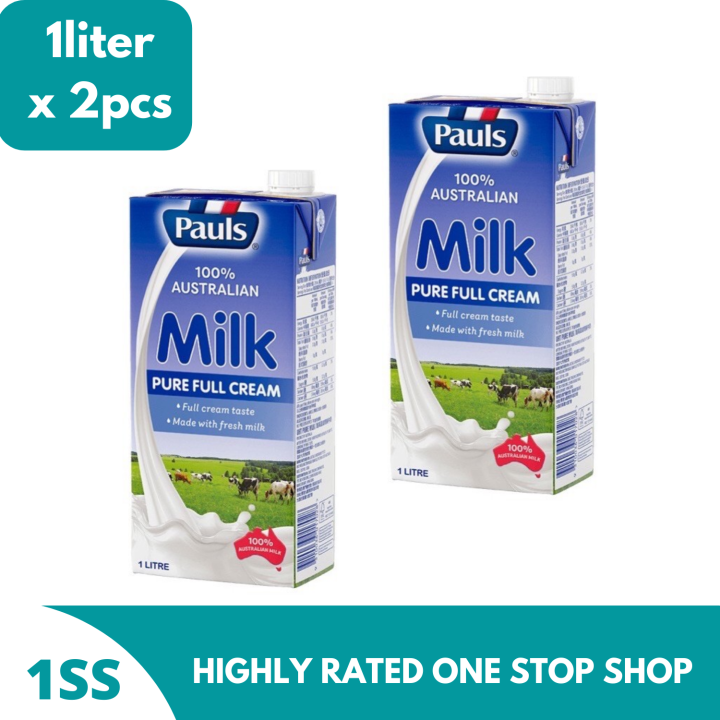 Pauls 100% Australian Pure Full Cream Milk 1liter x 2pcs | Lazada PH