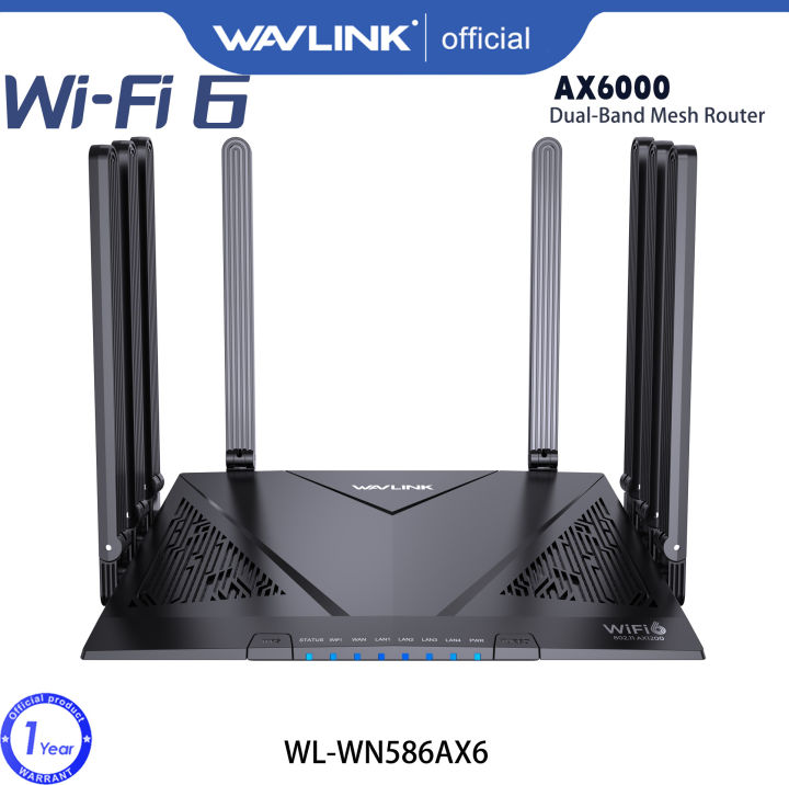 WAVLINK AX6000 Wi-Fi 6 Router, Dual Band Gaming Router with 2.5Gbps WAN ...