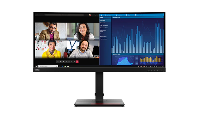 Lenovo ThinkVision P34w-20 (62CCRAR3WW) 34.1-inch 60Hz AG WQHD Ultra ...
