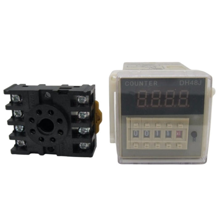 Counter DH48J-8 bộ đếm sản lượng 8 chân tròn từ 1-999900 điện áp 220VAC ...