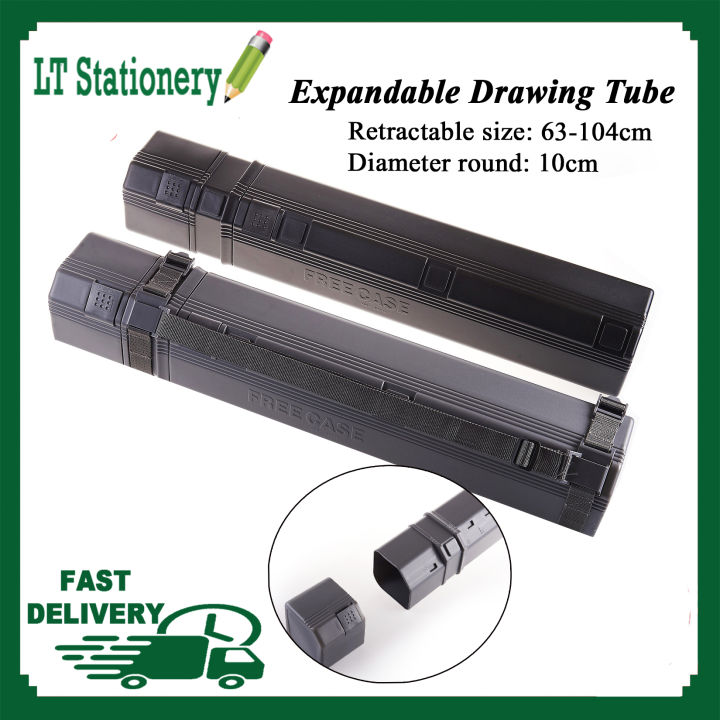 (Lt Stationery) Heavy Duty Portable drawing tube telescopic blueprint ...