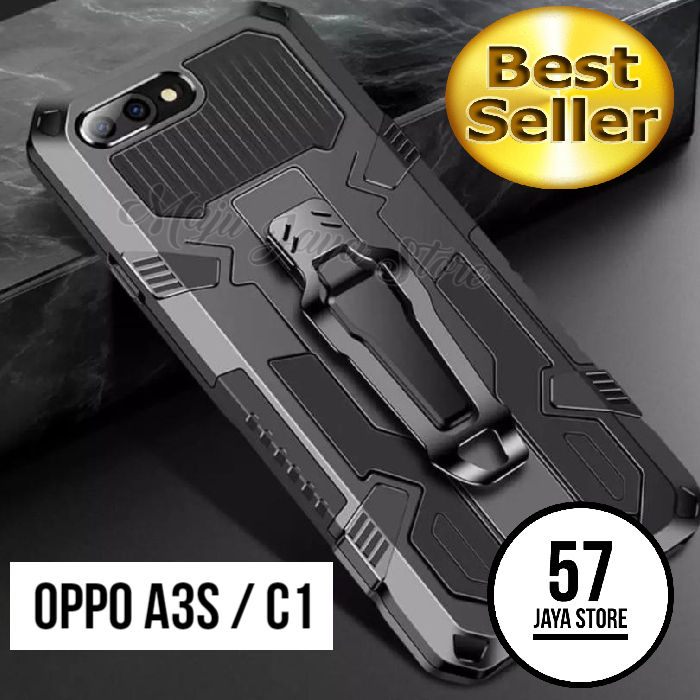 Case Oppo A3S / C1 Model Baru Hard Case Klip Silicon Standing Case ...