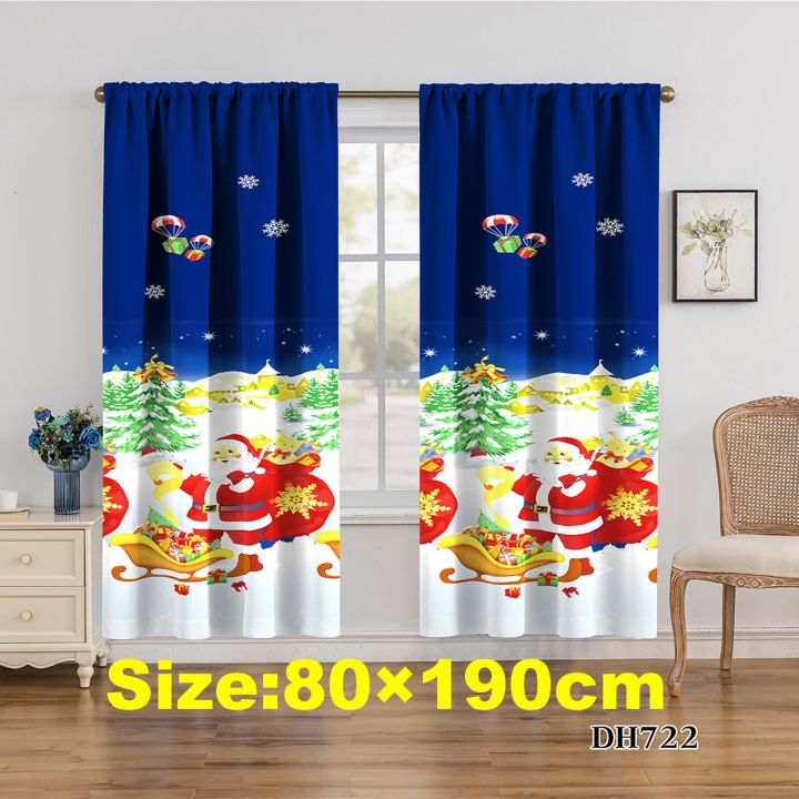 5D New Design Christmas Curtain for Doors and Windows Kurtina 80×190cm ...