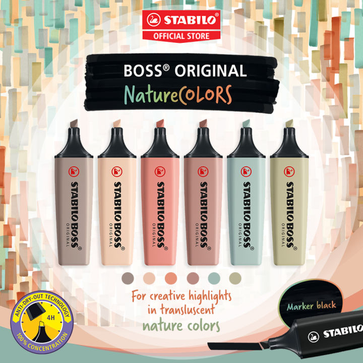 STABILO BOSS NatureColors Highlighter Pen Marker Color Set School ...